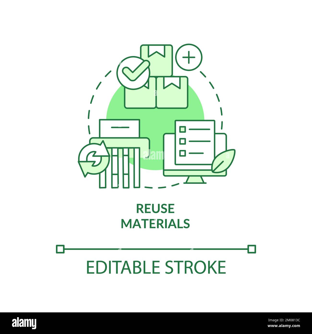 Reuse materials green concept icon Stock Vector Image & Art - Alamy