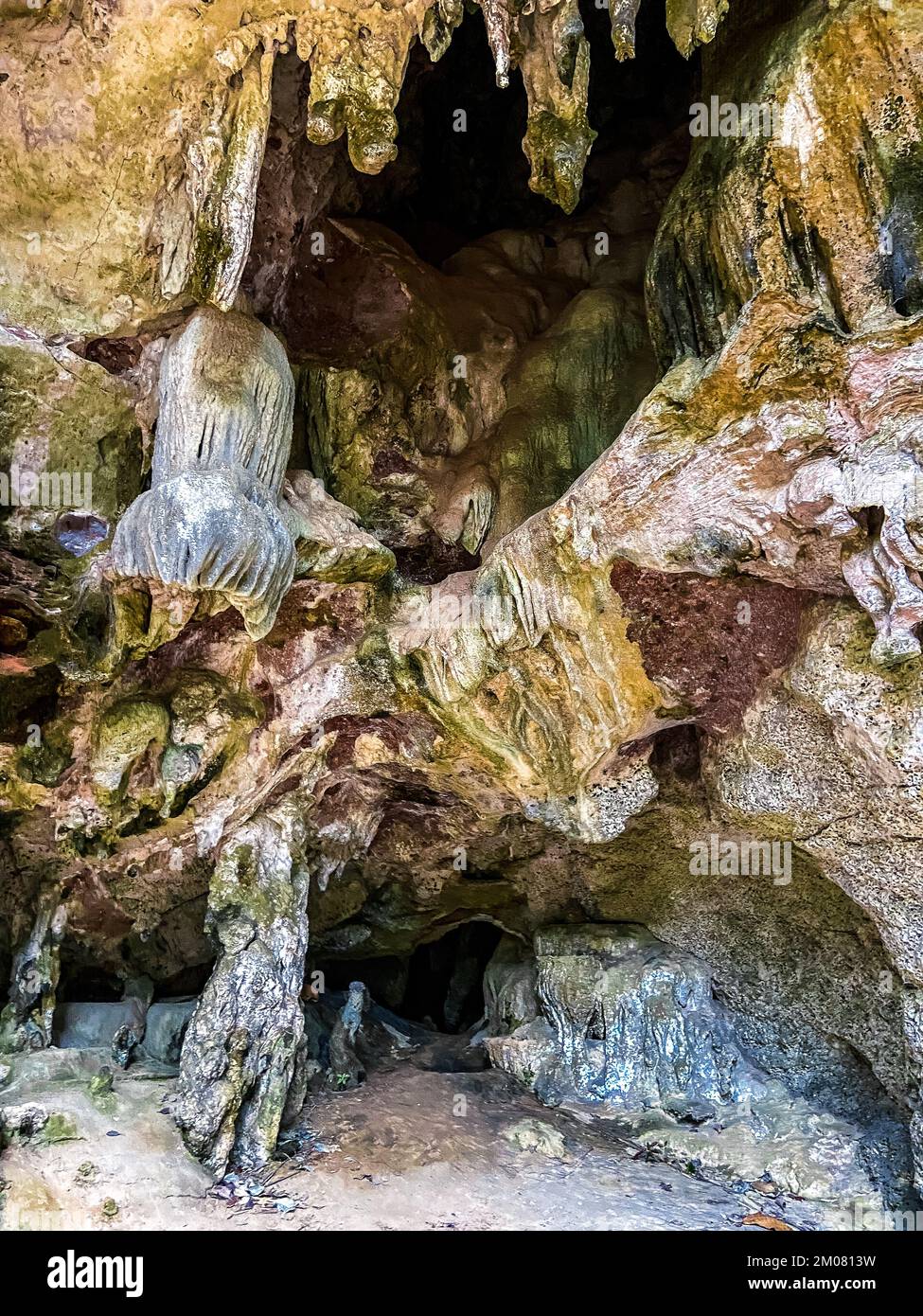 beach view of Phra nang Cave or princess Cave Beach in Krabi, Thailand ...