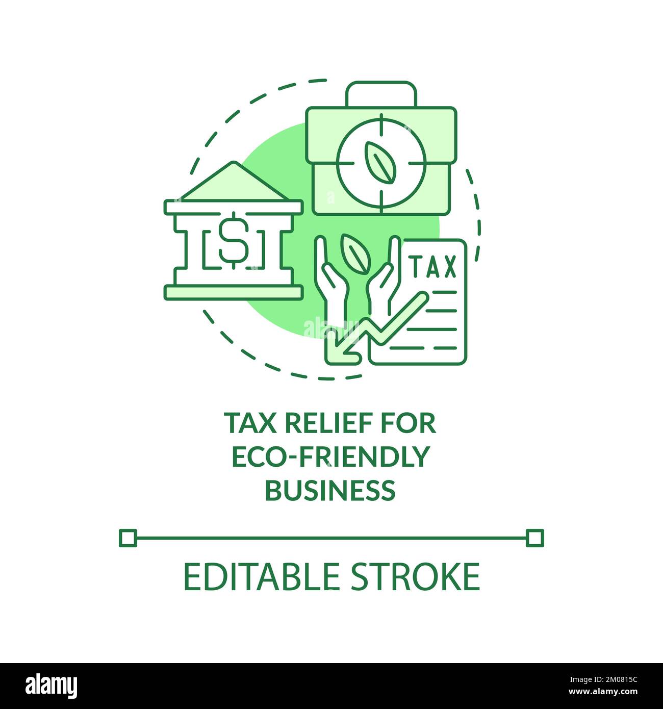 Tax relief for eco-friendly green concept icon Stock Vector Image & Art ...