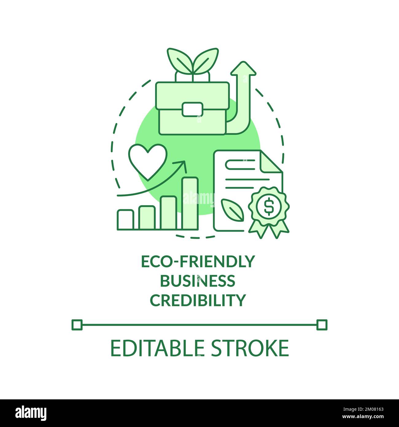 Eco-friendly business credibility green concept icon Stock Vector Image ...