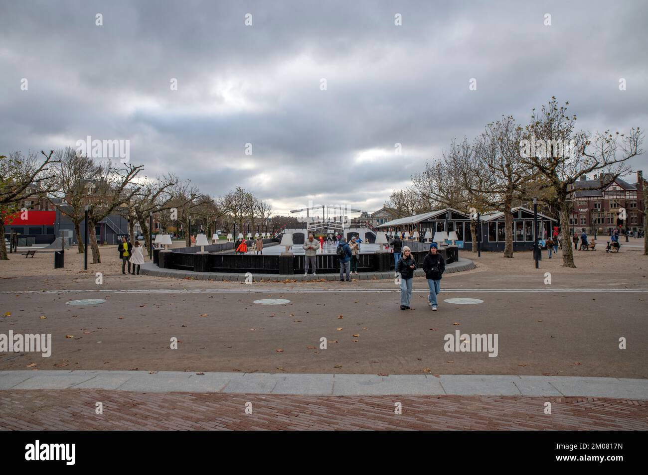 Front View The Ice Skating Ring At The Museumplein Amsterdam The ...