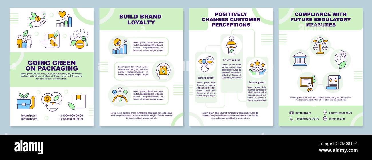 Going green on packaging green brochure template Stock Vector Image ...