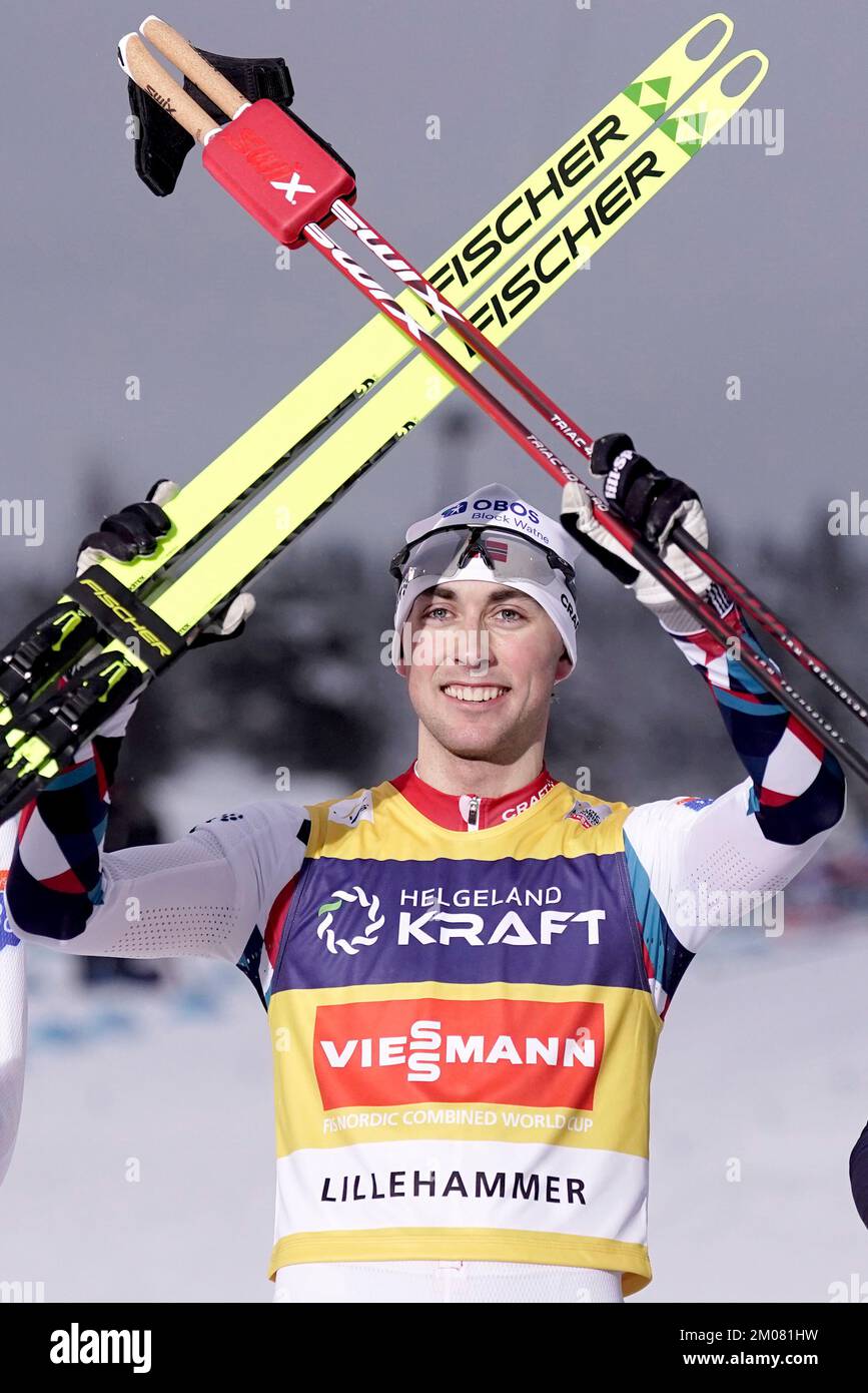 Oslo 20221204.Jarl Magnus Riiber after the men's 10 km cross-country ...