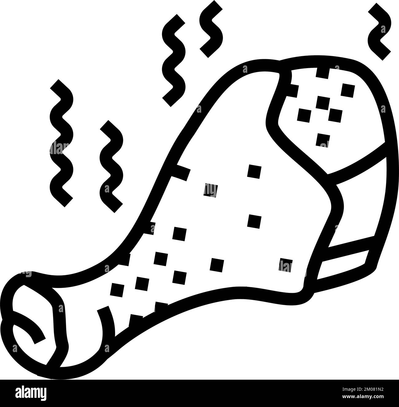 chicken rotten food line icon vector illustration Stock Vector Image ...