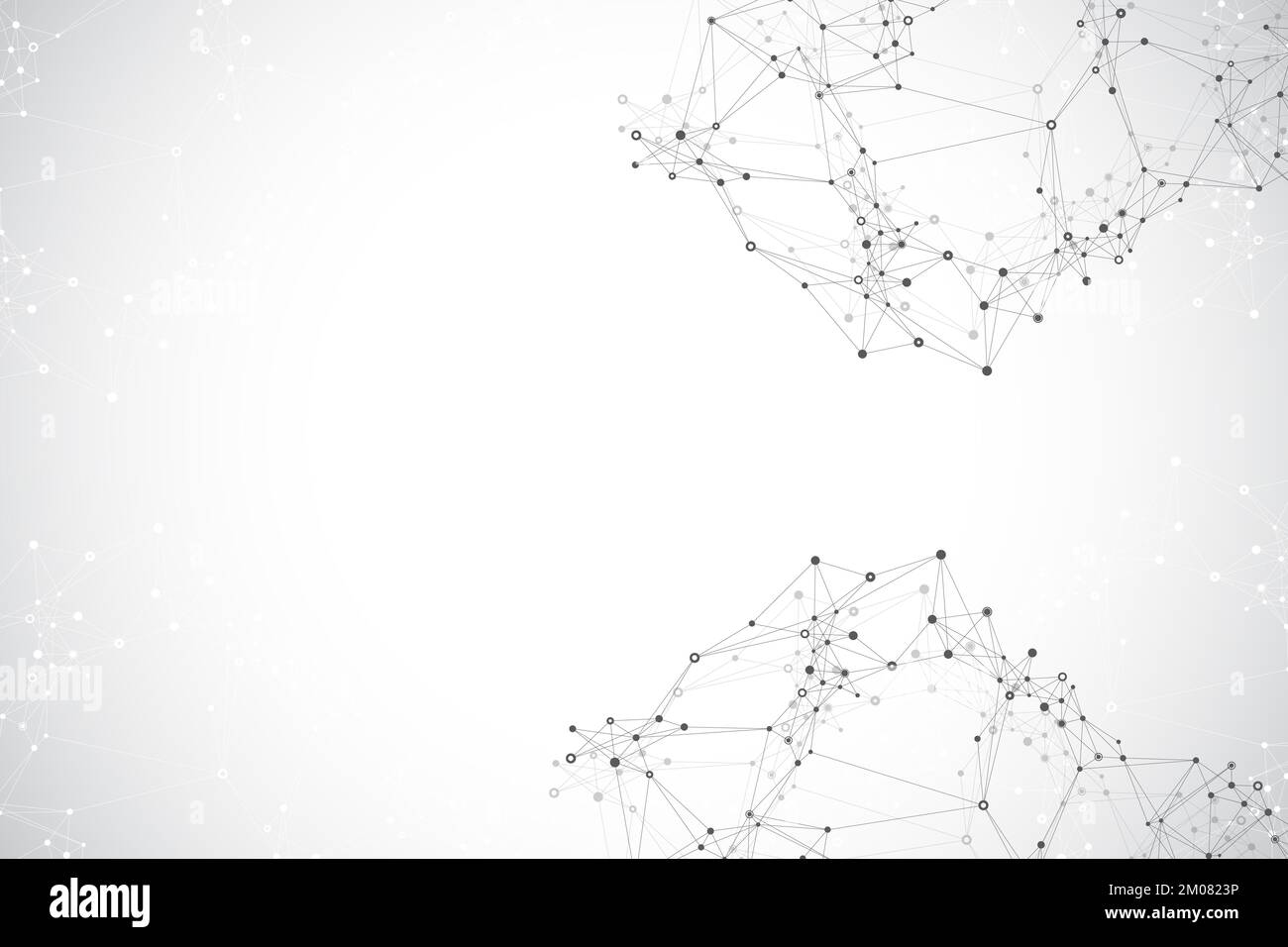 Geometric Abstract Background With Connected Lines And Dots