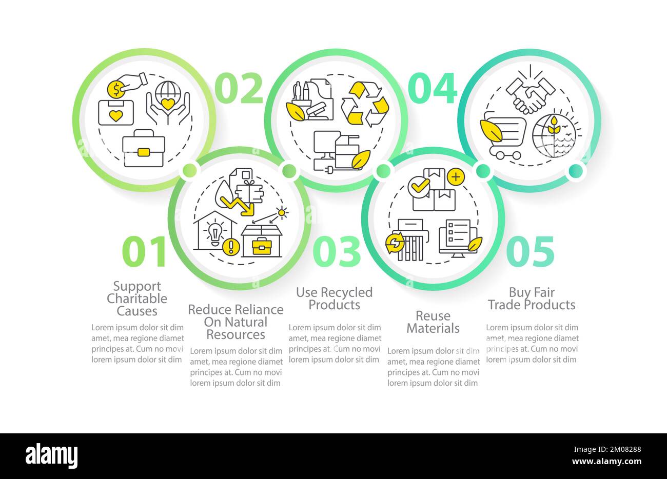 Eco-friendly business features circle infographic template Stock Vector ... Eco-friendly business features circle infographic template Stock Vector ...