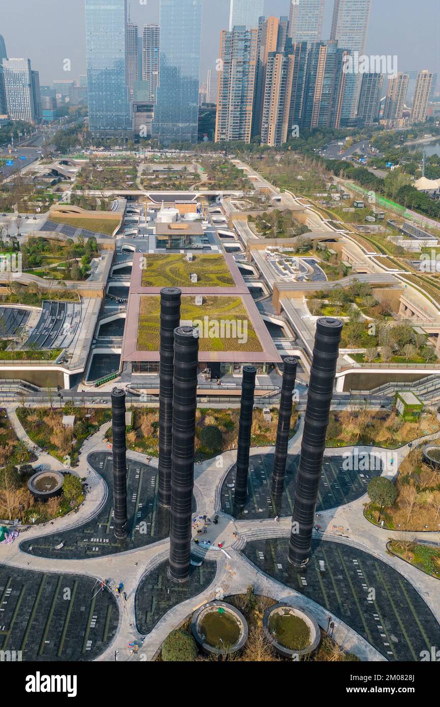 Aerial photos show the construction of SKP Chengdu has been completed ...