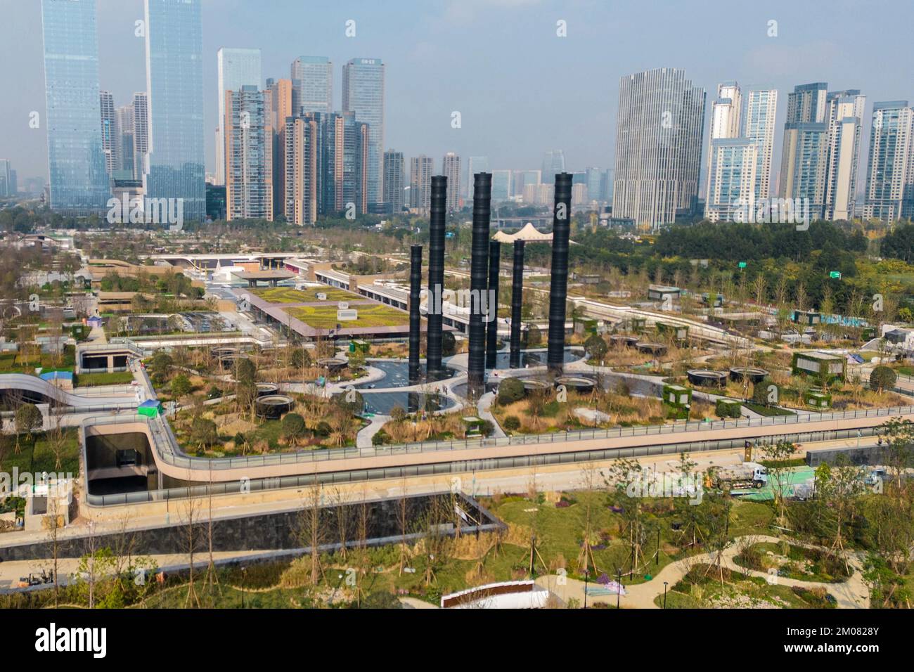 Aerial photos show the construction of SKP Chengdu has been completed ...