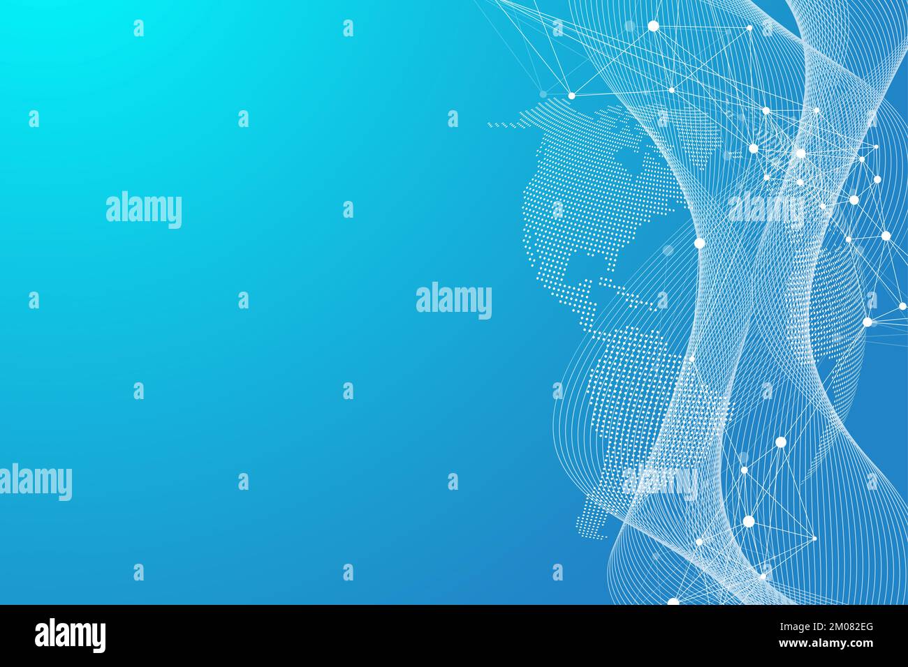 Global communication network concept illustration. Social network ...