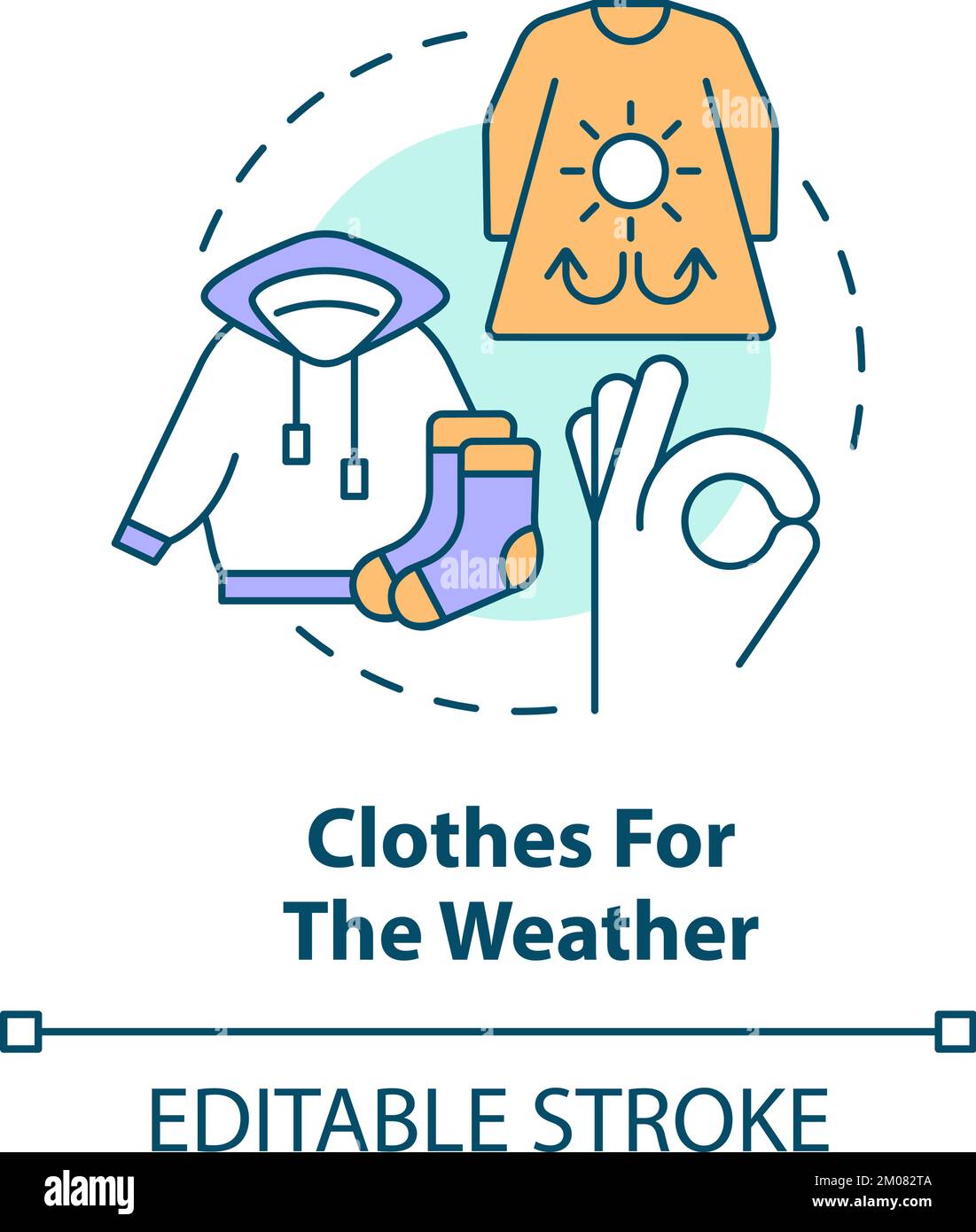 Clothes for weather concept icon Stock Vector Image & Art - Alamy