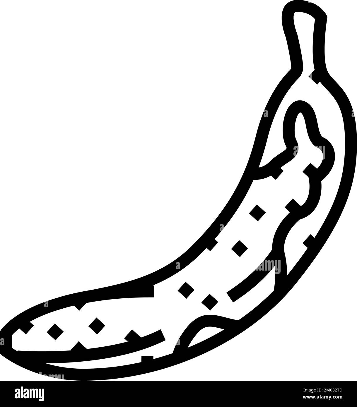 banana rotten food line icon vector illustration Stock Vector Image ...