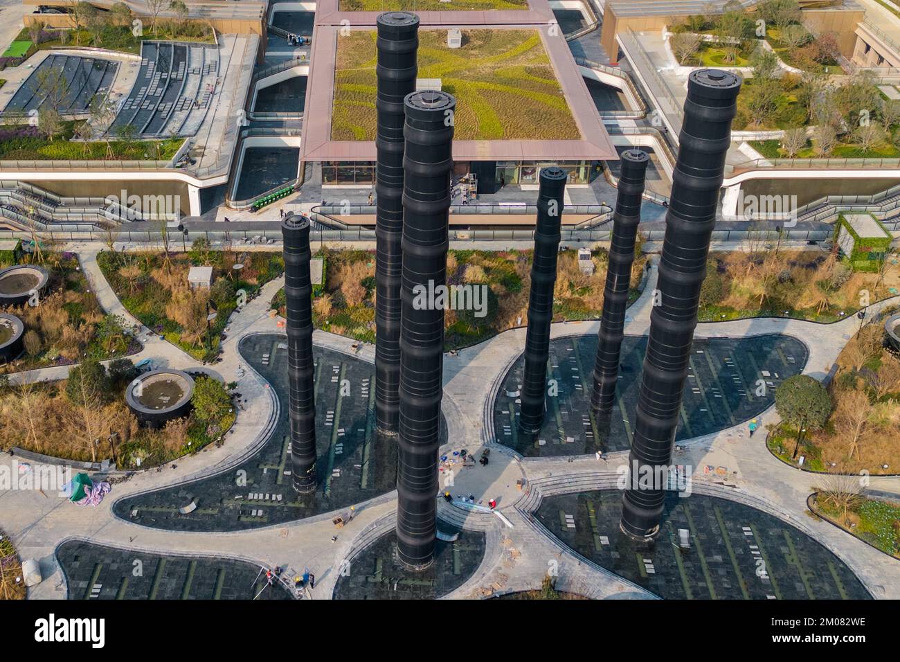 Aerial photos show the construction of SKP Chengdu has been completed ...