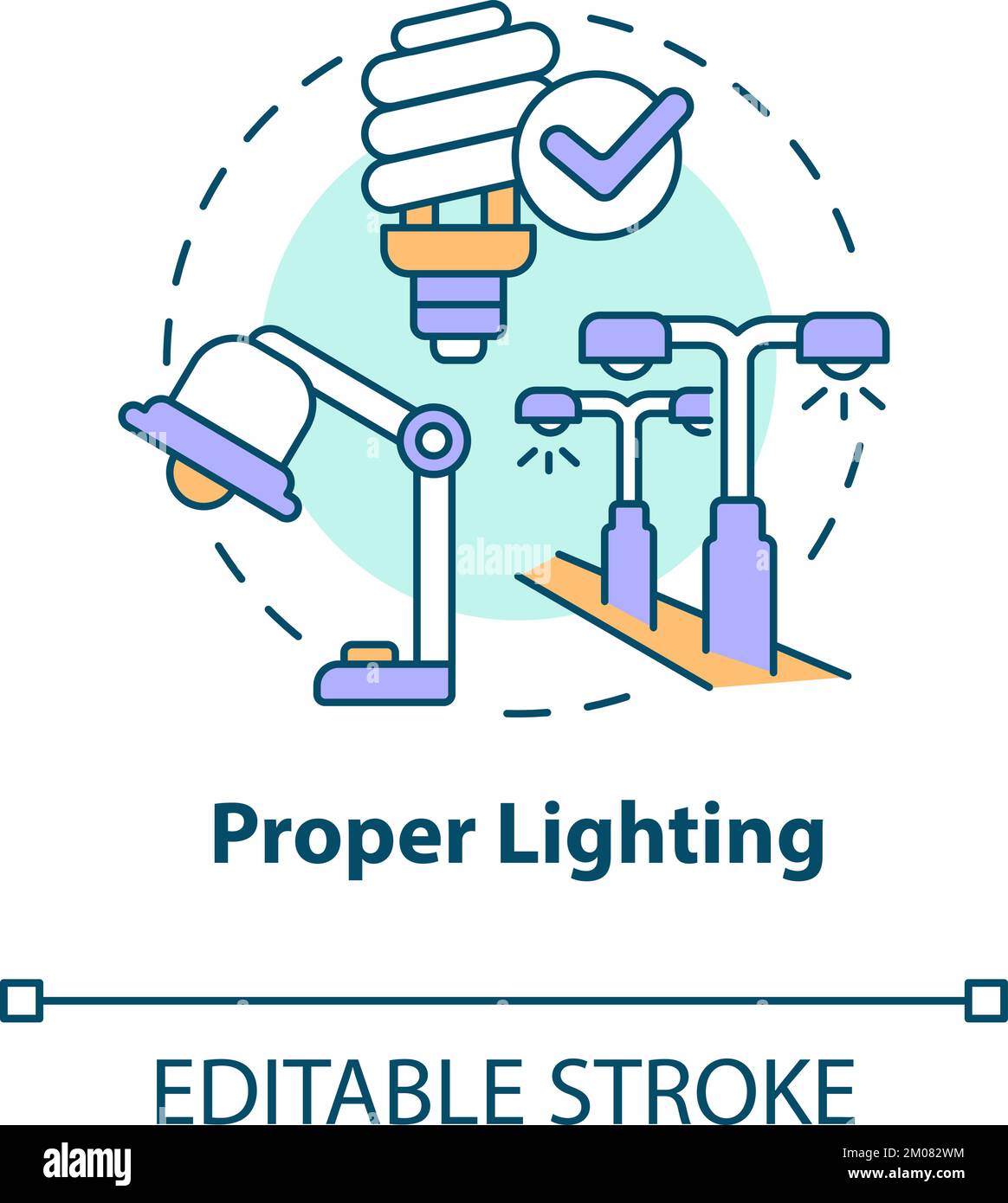 Proper lighting concept icon Stock Vector Image & Art - Alamy