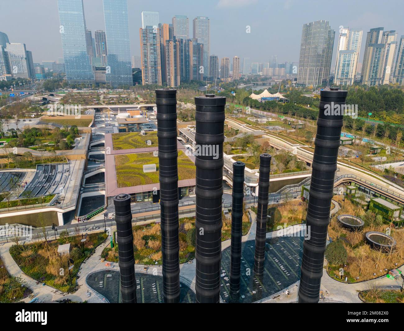 Aerial photos show the construction of SKP Chengdu has been completed ...