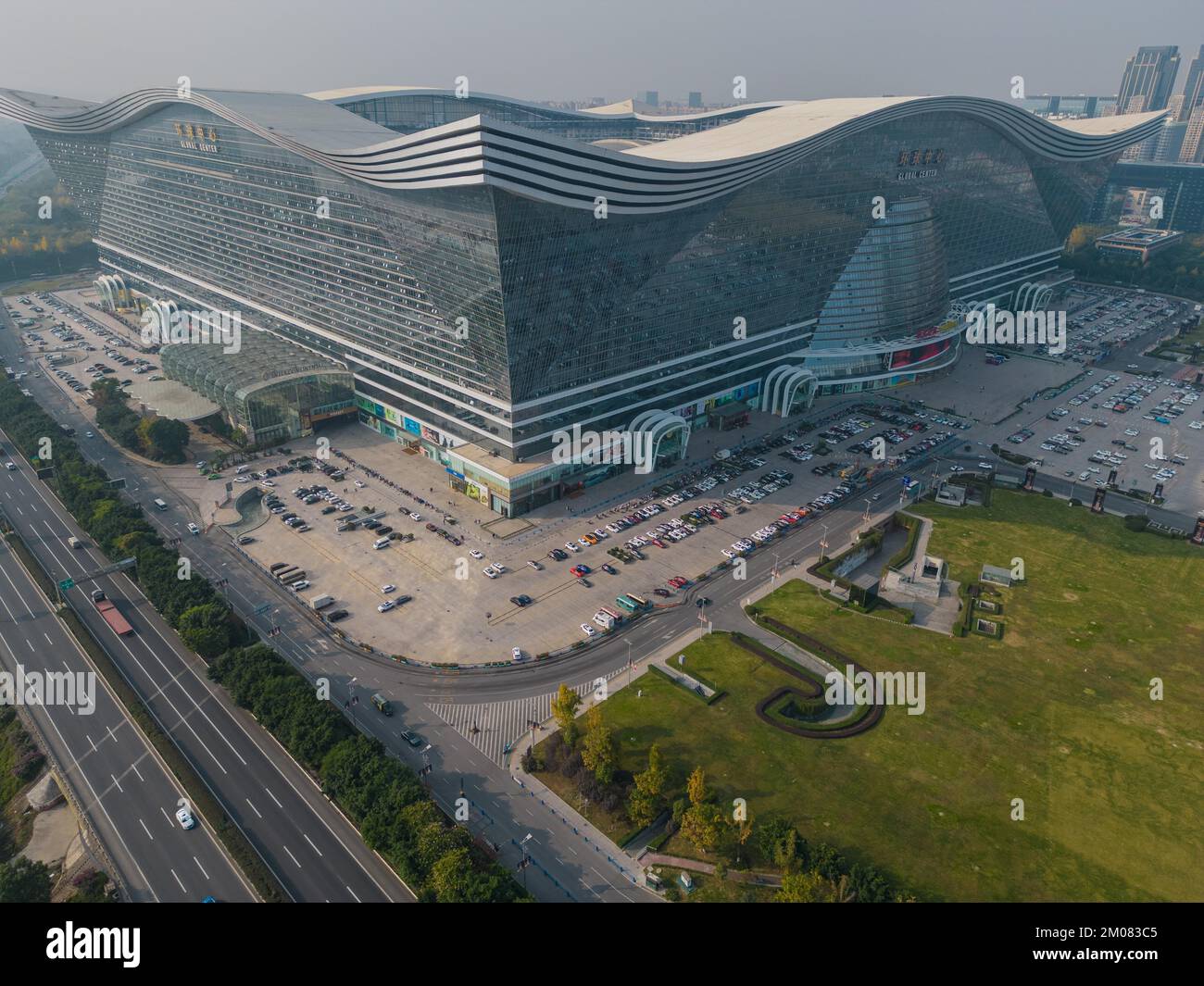 Aerial photos show the largest freestanding building in Asia, the New ...
