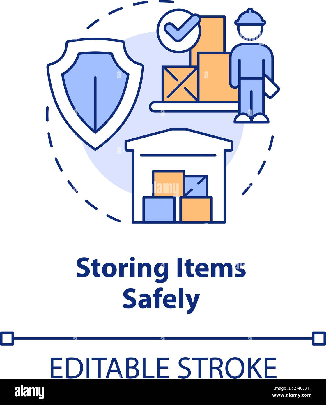 Storing items safely concept icon Stock Vector Image & Art - Alamy