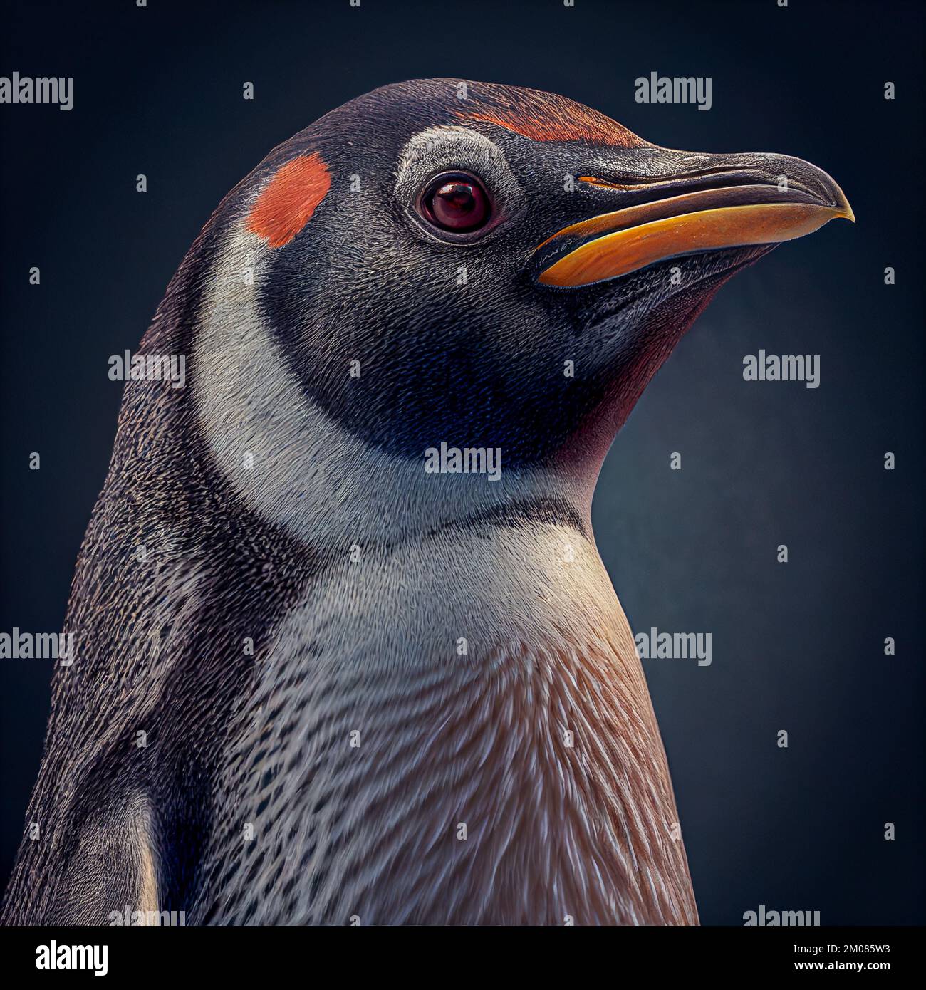 portrait of a penguin illustration Stock Photo - Alamy