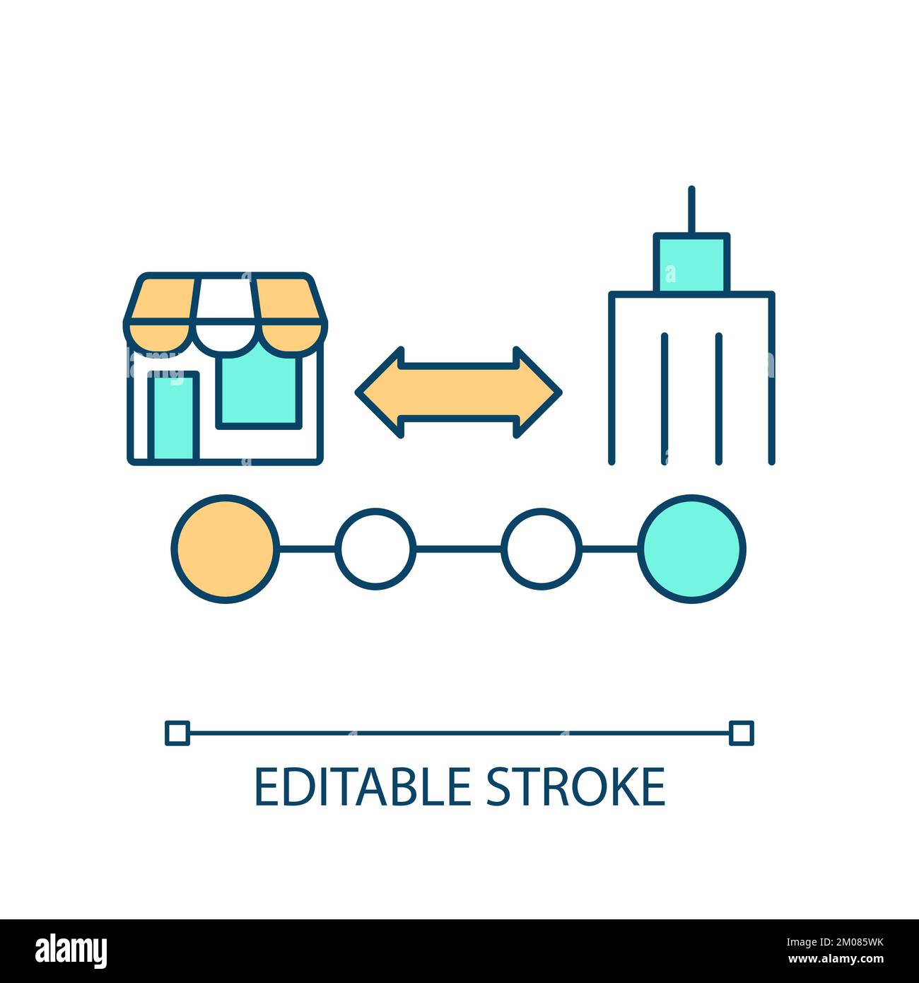 Different company sizes RGB color icon Stock Vector Image & Art - Alamy