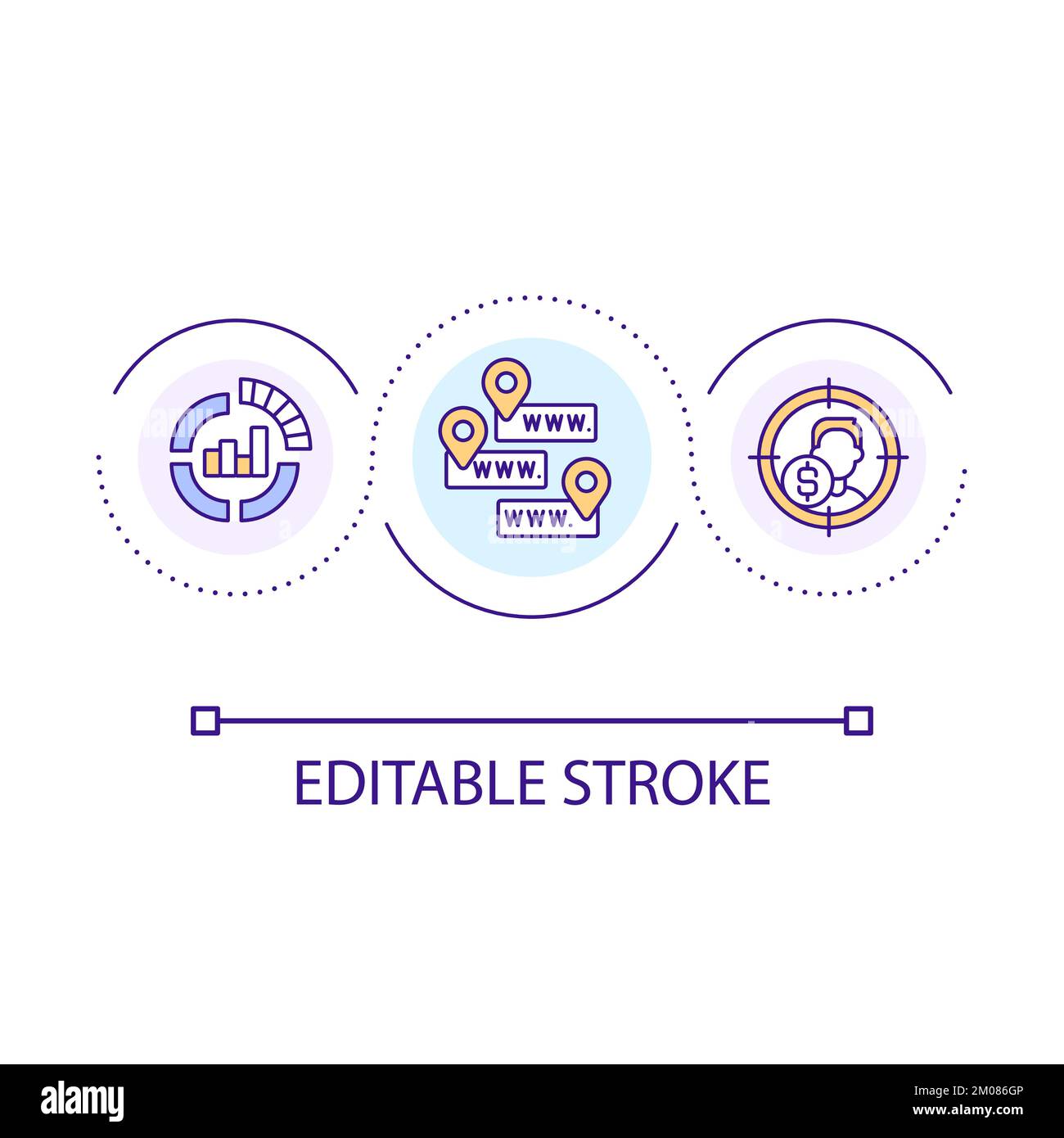 Analyze user online behavior loop concept icon Stock Vector Image & Art ...
