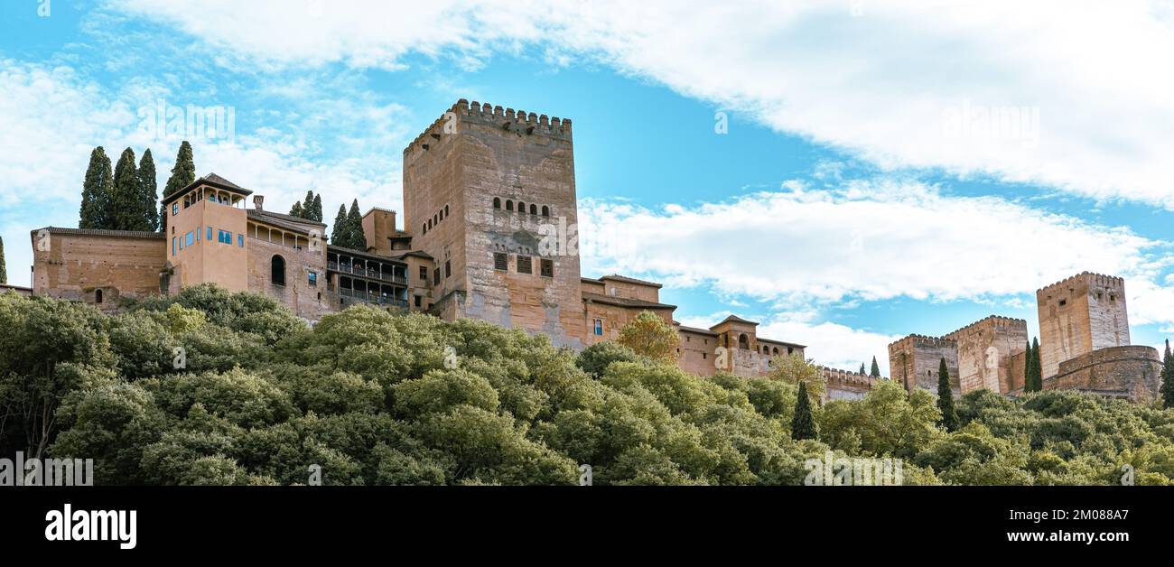 nice perspective of the alhambra in granada at sunset Stock Photo - Alamy