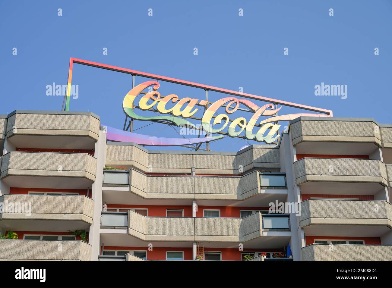 Werbung Coca Cola, Leipziger Straße, Mitte, Berlin, Deutschland Stock ...
