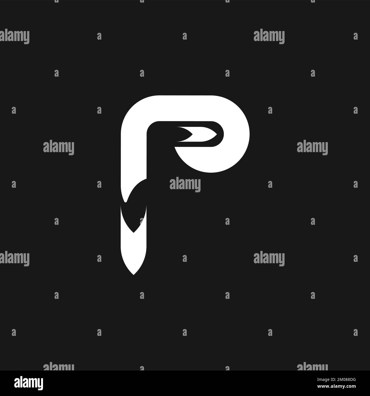 Letter P Logo Luxury design vector template Linear. Type Character ...