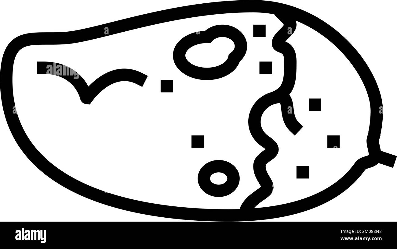 mangoes rotten food line icon vector illustration Stock Vector Image ...