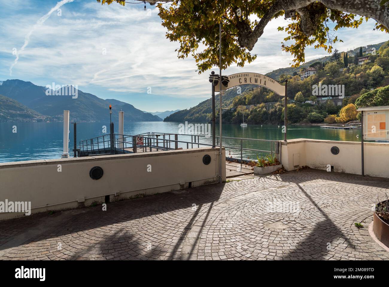 Cremia, Lombardy, Italy - November 6, 2022: Pier of Cremia village ...