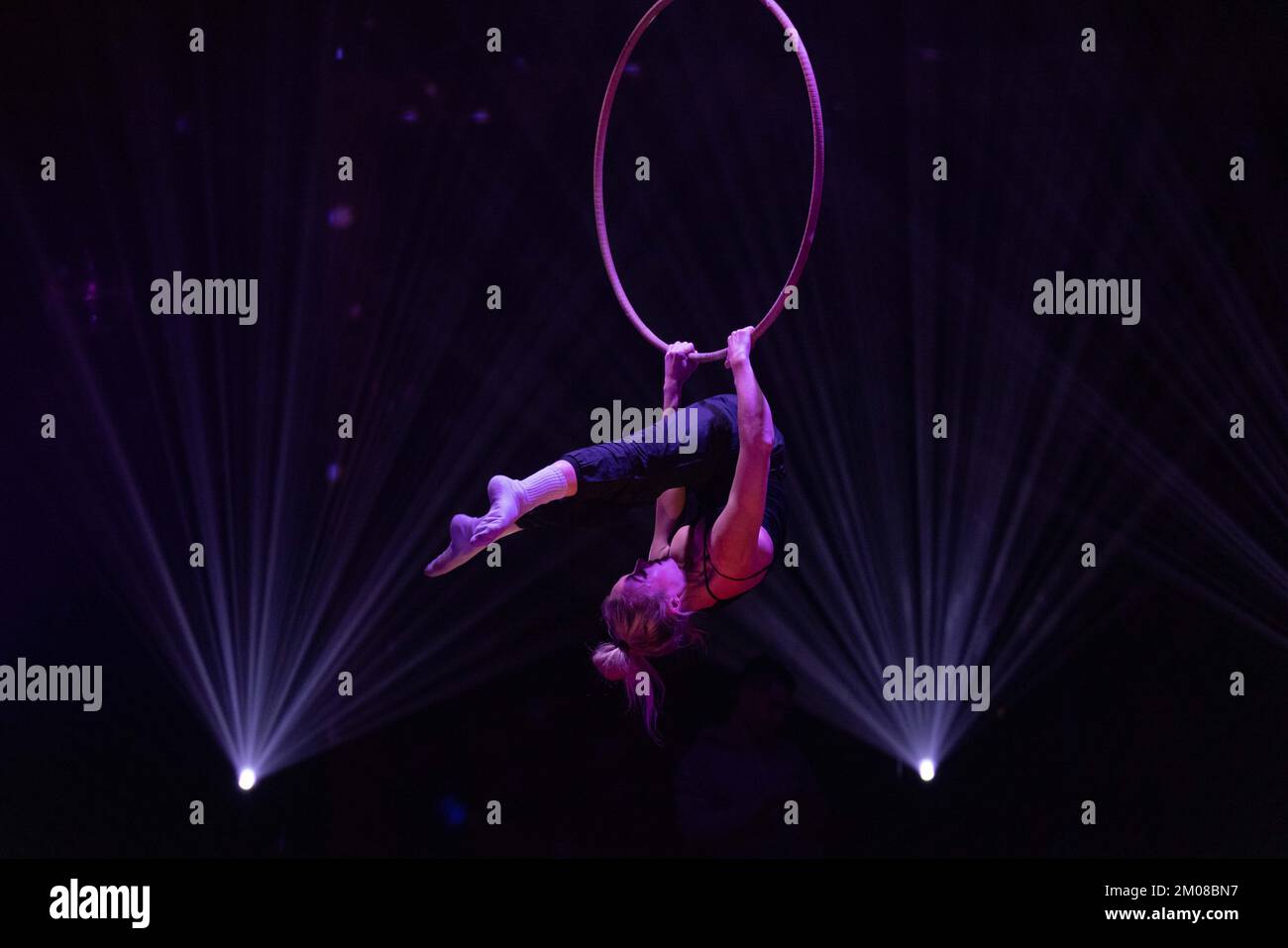 La Clique, Leicester Square, London, UK Katharine Arnold, hoop arealist ...