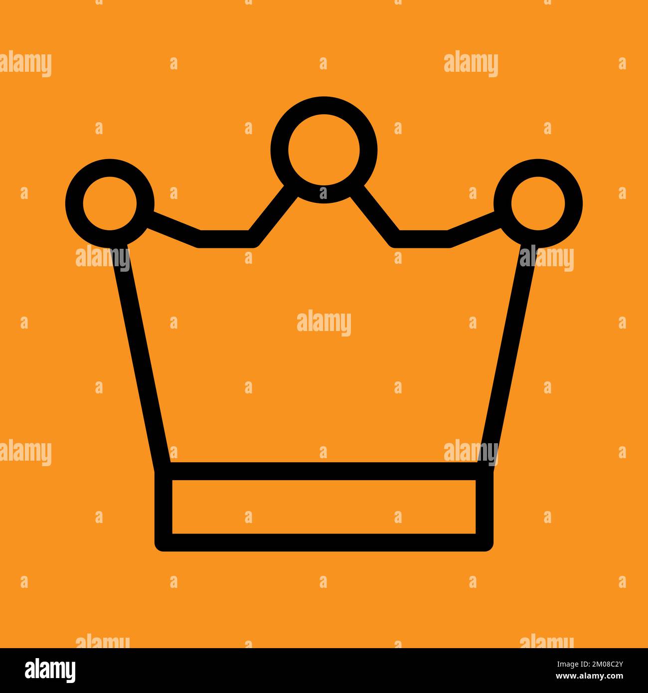 crown line Icon. Social media sign icons. Vector illustration isolated ...