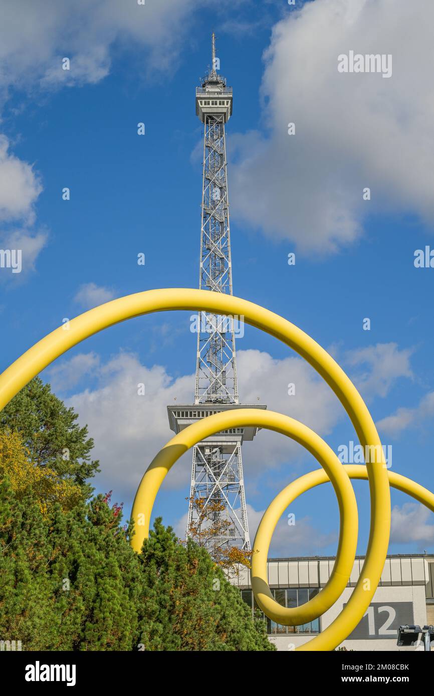 Kunstwerk Ursula Sax, Looping 1992, Funkturm, Messedamm, Westend, Charlottenburg, Berlin ...