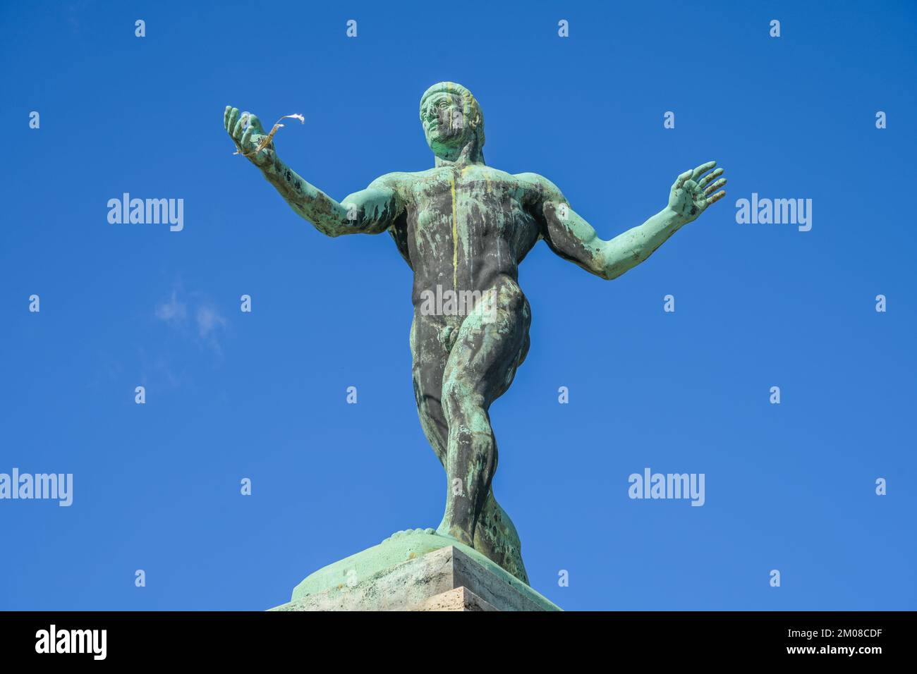 Der Ringer von Hugo Lederer, Raußendorffplatz, Reichstraße, Westend ...