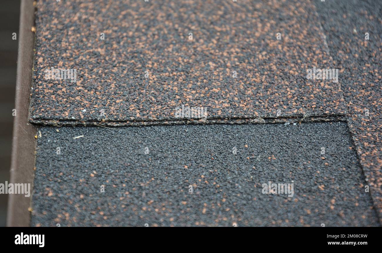 Close up on house roof asphalt shingles texture background Stock Photo ...