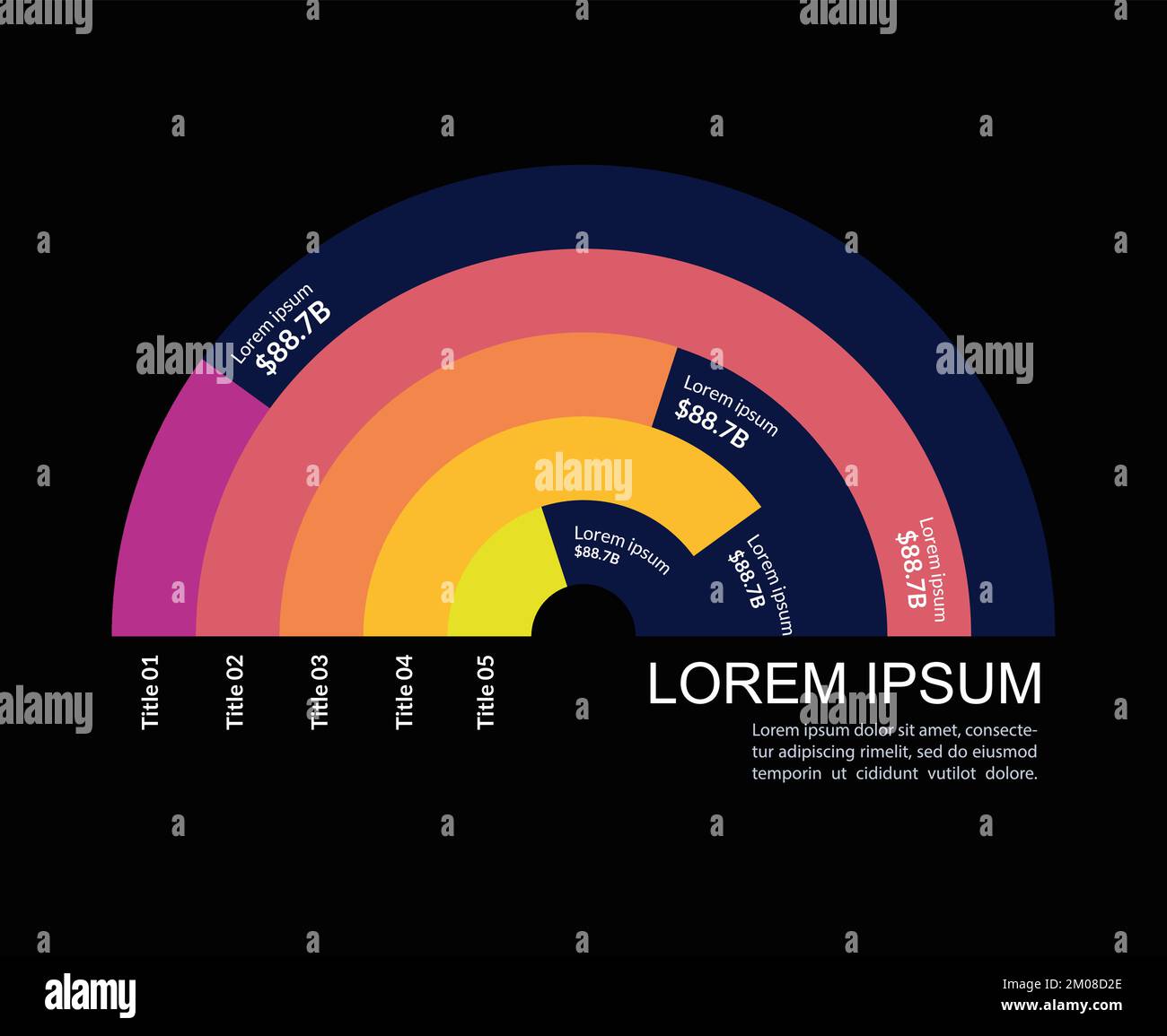 Semicircle template for design infographic hi-res stock photography and ...