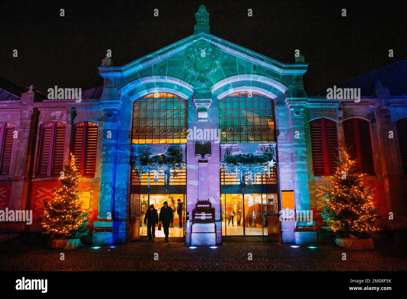 COLMAR, FRANCE - December 2016 - Christmas decorations and ...