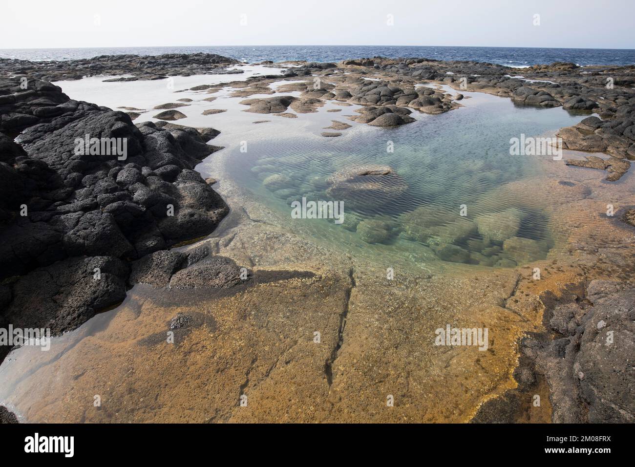 Natural rock pools by the sea, Piscinas Naturales, Lanzarote, Canary ...