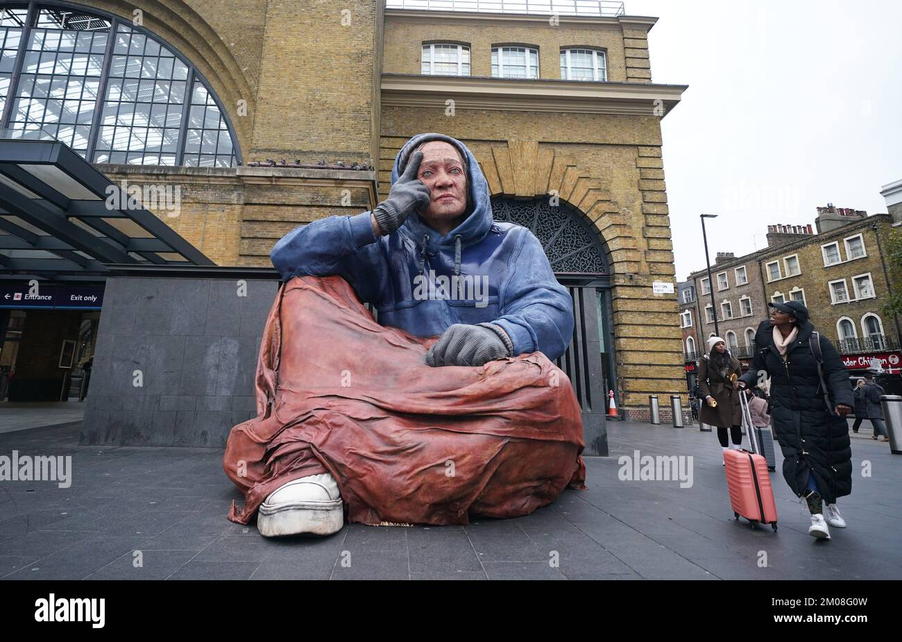 Homeless charity Crisis unveil a 4.3 metre tall hyper-real sculpture of ...