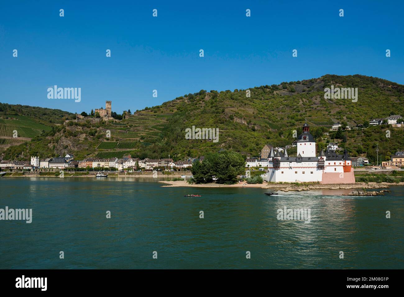 Pfalzgrafenstein Castle with Gutenfels Castle, Kaub, Upper Middle Rhine ...