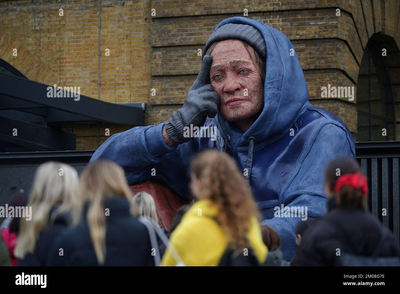 Homeless charity Crisis unveil a 4.3 metre tall hyper-real sculpture of ...