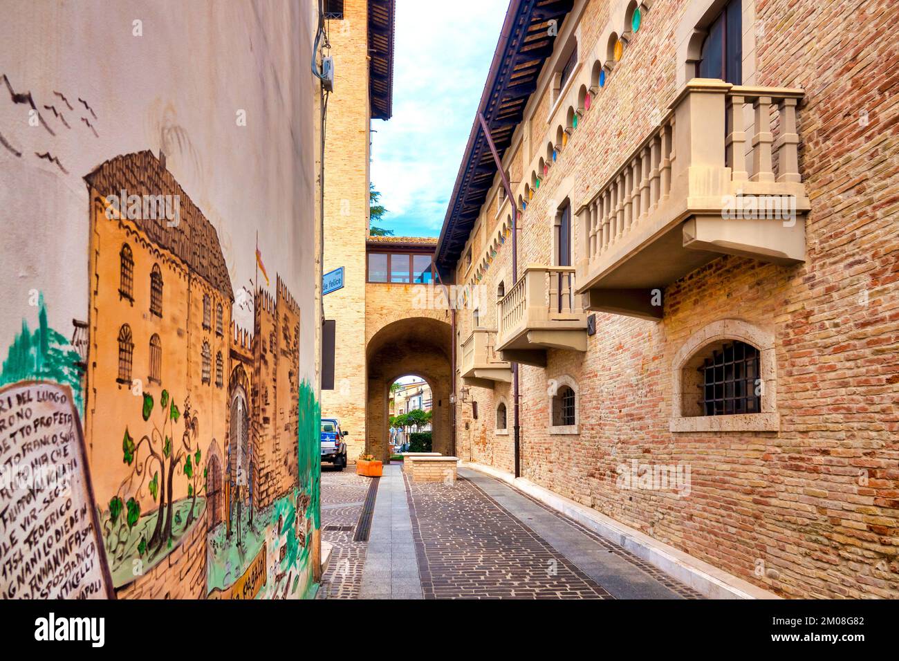 Murals by the artist Mira Cancelli on the history of the village of ...