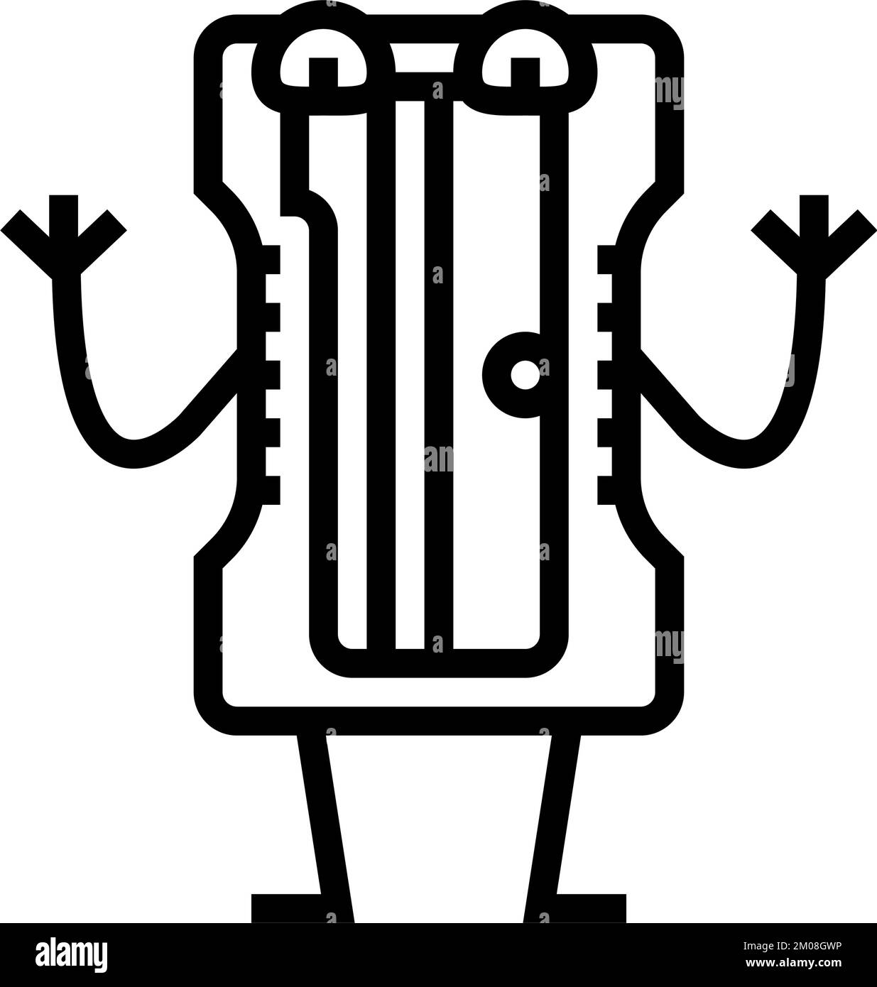 sharpener school character line icon vector illustration Stock Vector ...