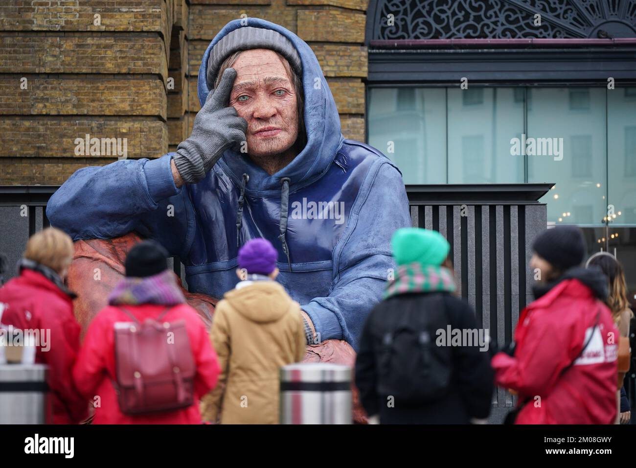 Homeless charity Crisis unveil a 4.3 metre tall hyper-real sculpture of ...