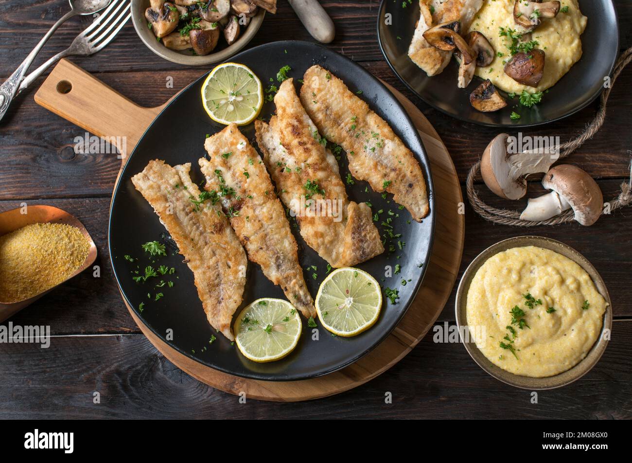 Delicious pan seared fish hi-res stock photography and images - Alamy