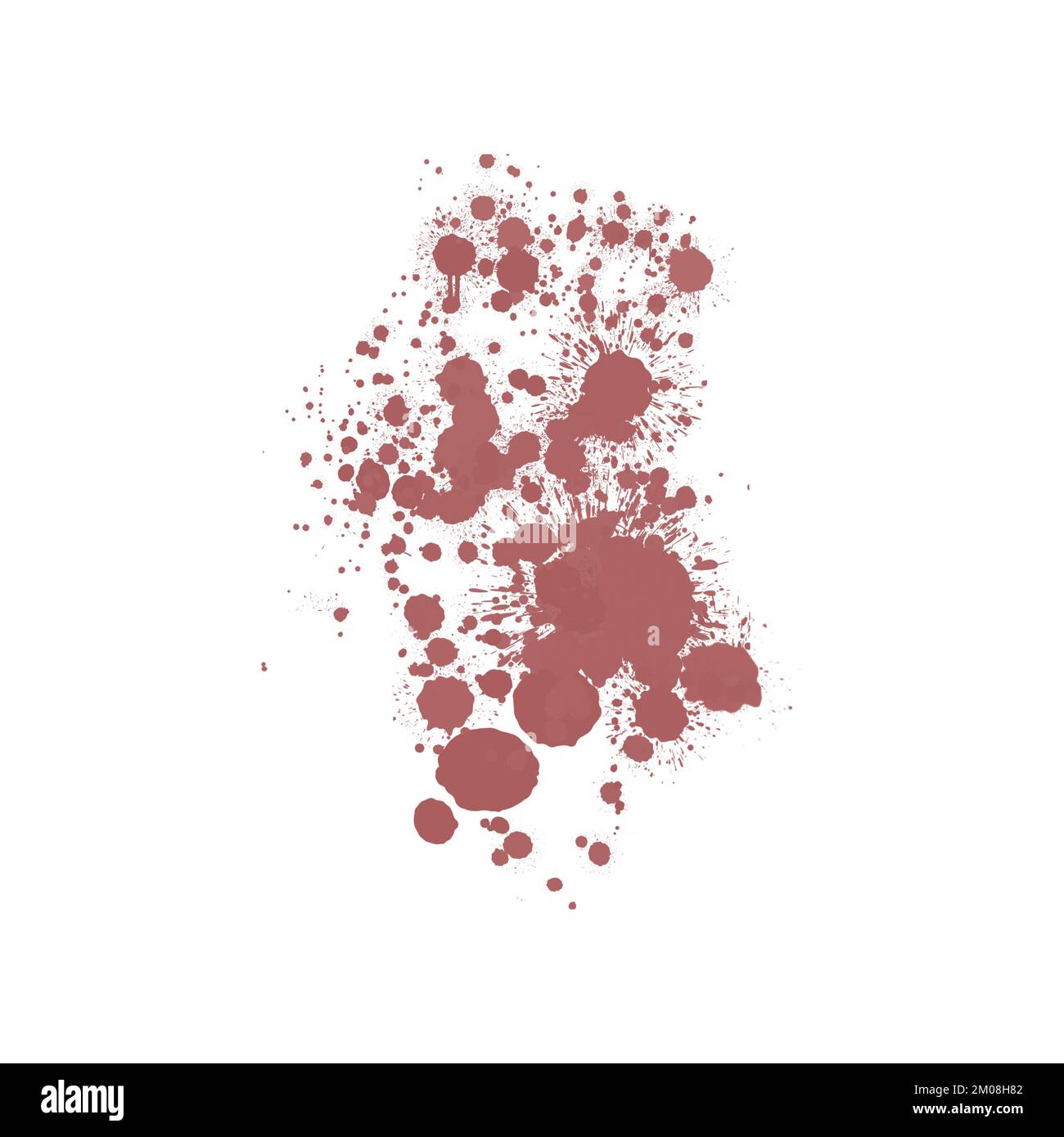 Red blood splatter stain on white background Stock Photo - Alamy