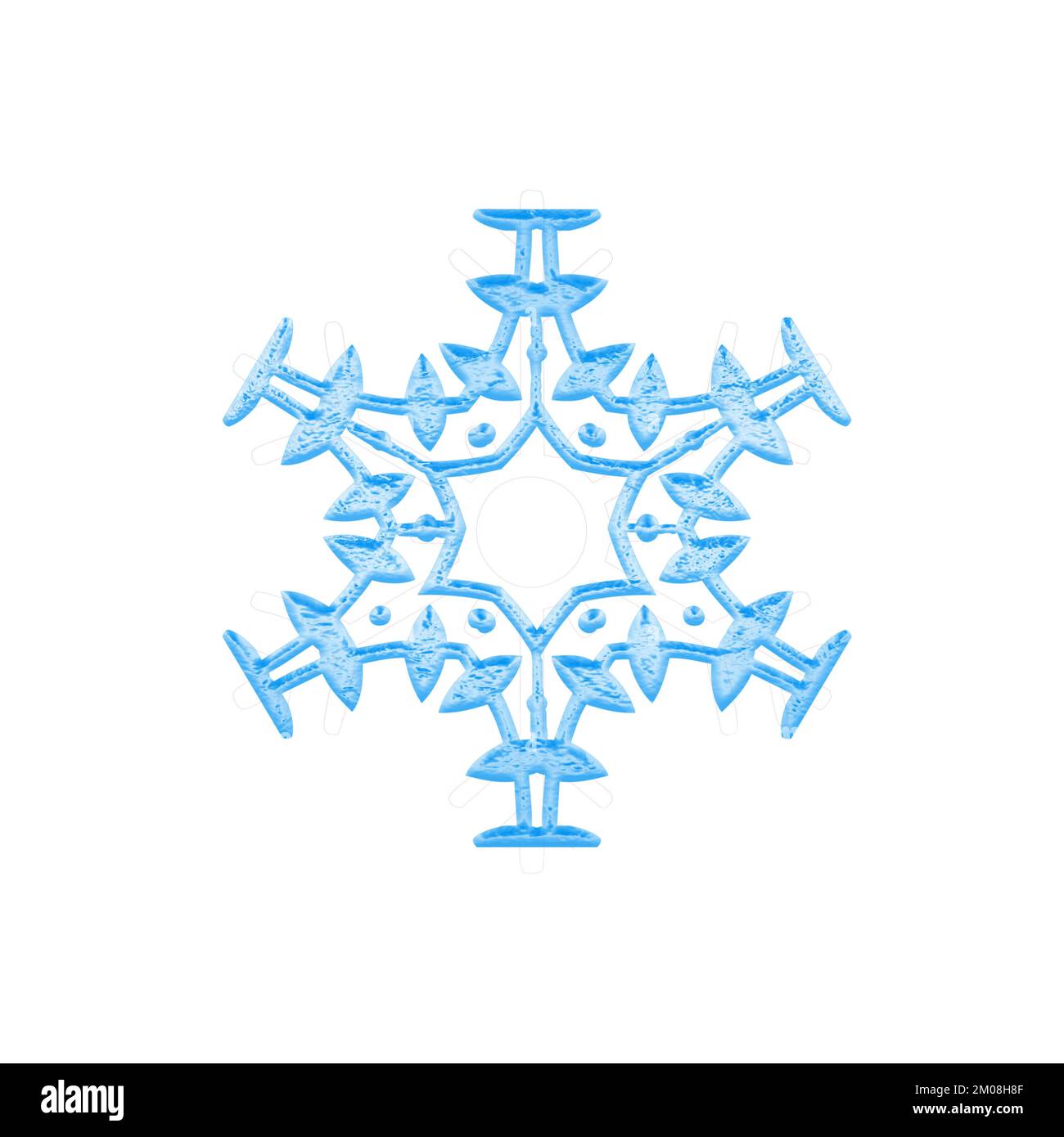 Winter snowflake on white background Stock Photo - Alamy