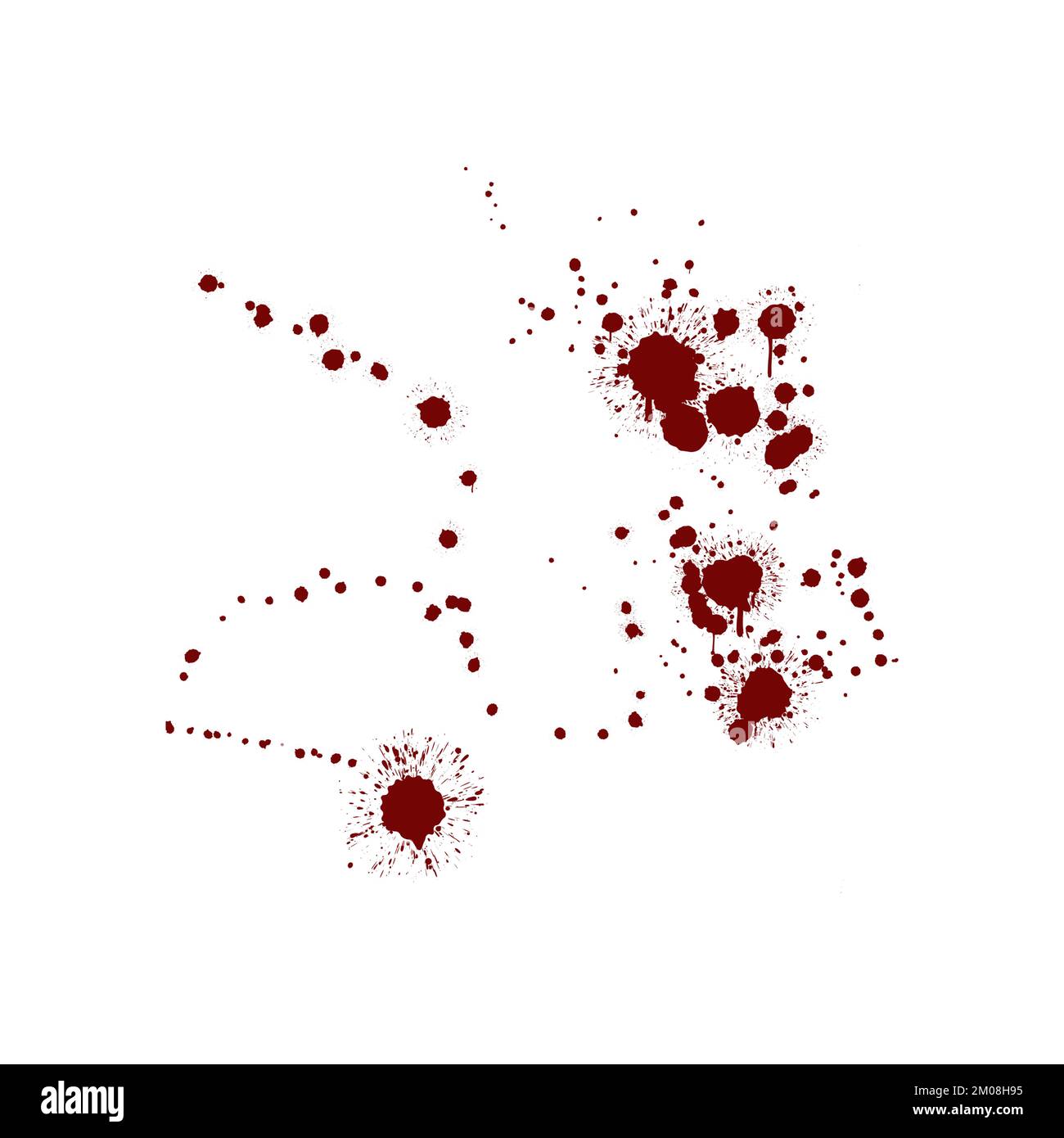 Red blood splatter stain on white background Stock Photo - Alamy