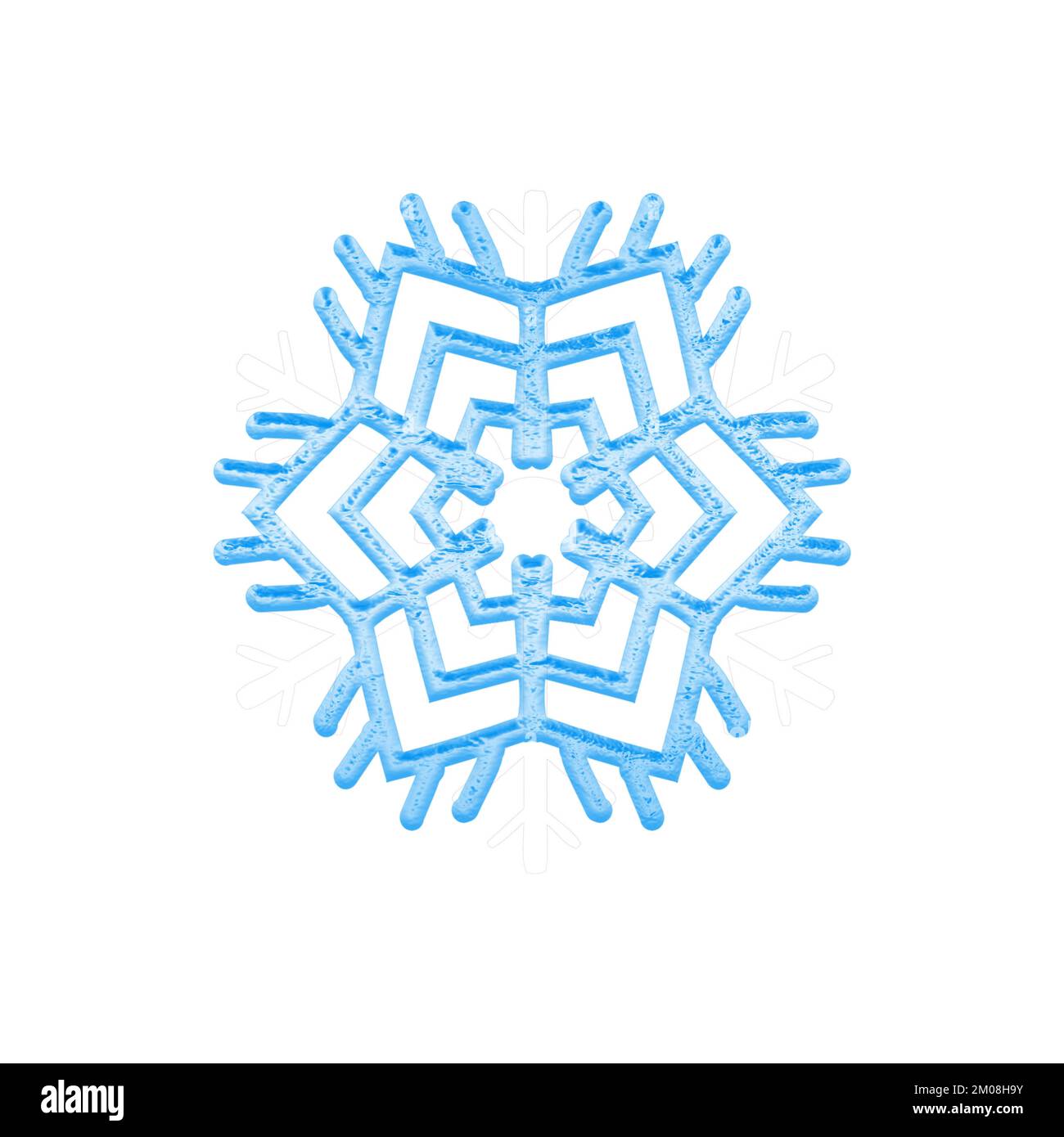 Winter snowflake on white background Stock Photo - Alamy