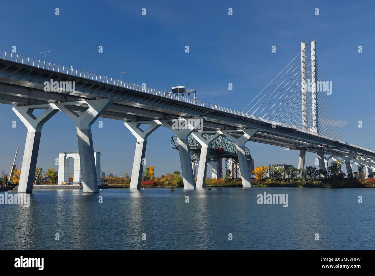 New highway bridge over the Saint Lawrence River, Montreal, Province of ...
