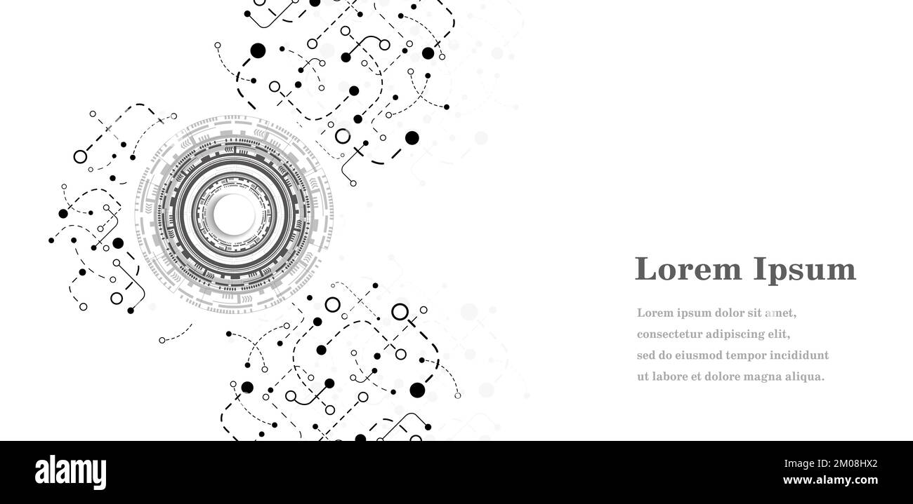 abstract black white hexagon, ai artificial intelligence, geometric ...