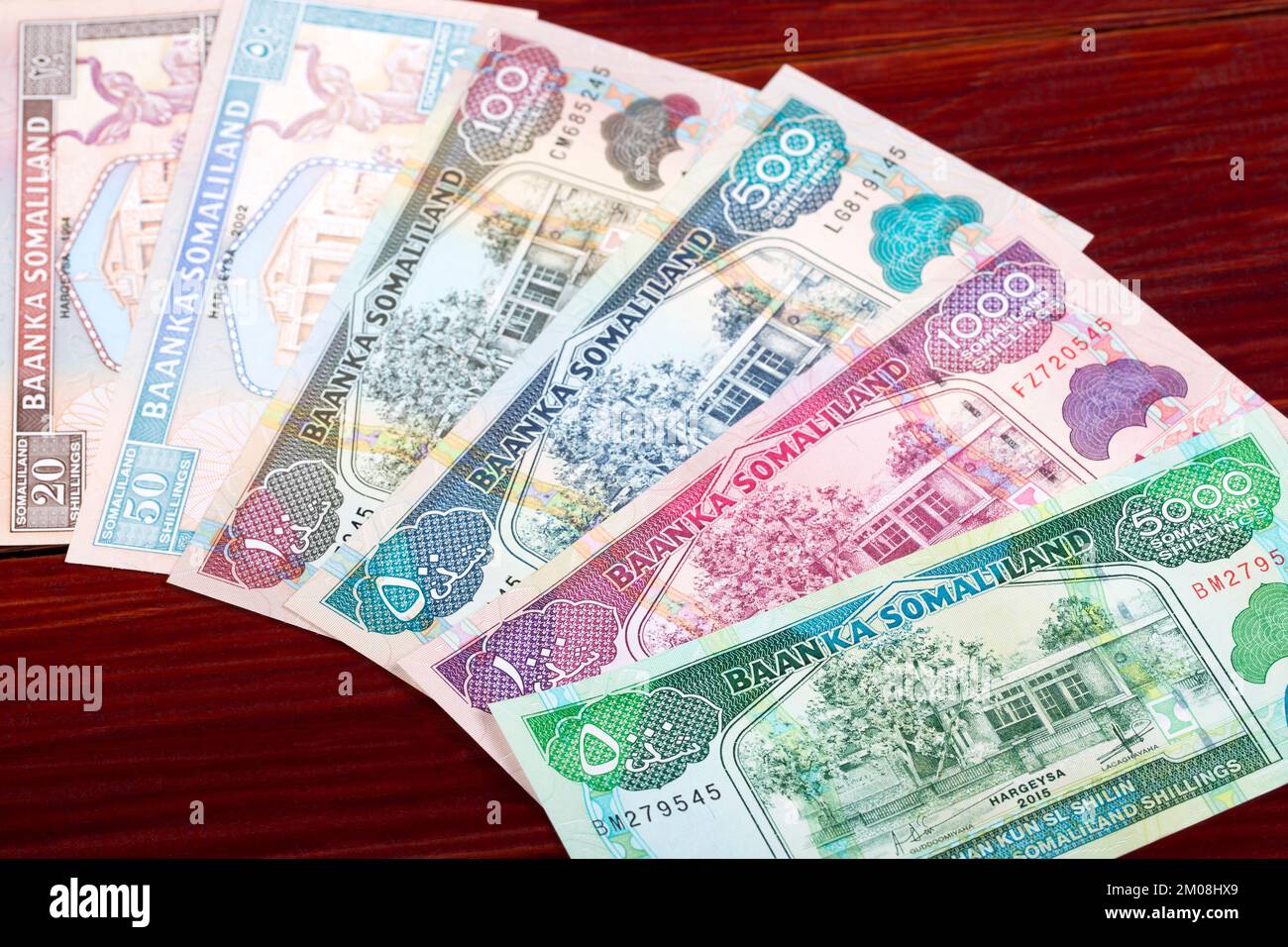 Somaliland money - shilling a business background Stock Photo - Alamy